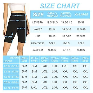 GAYHAY High Waisted Biker Shorts for Women - 8"/5"/3" Soft Black Spandex Shorts for Workout Volleyball Yoga Dance