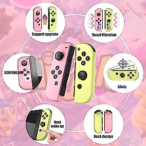 DILITT Joypad Controllers for Nintendo Switch,Left Right Joycon Replacement for Switch/Lite/OLED,Switch Controllers Joypad Supports Screenshot/Wake-up Function/Motion Control（PY）