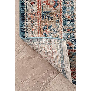 nuLOOM Derya Persian Vintage Runner Rug, 2' 6" x 10', Blue