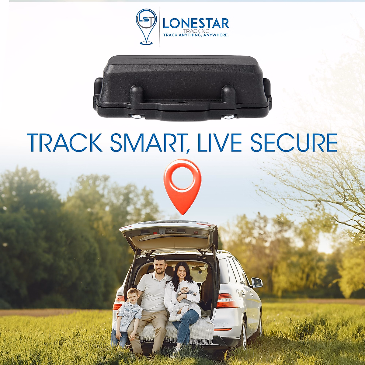 LoneStar Tracking GPS Tracker: Oyster3 4G/5G - Long Battery Life Hidden Car GPS Tracker Device, Anti-Theft Car Security for Vehicles,Cars,Trucks, Assets, Real-Time GPS Tracking (Subscription Required)