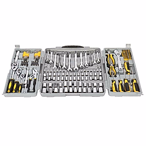 UYSB 205 Pcs Professional Car Repair Tool Set Auto Ratchet Spanner Screwdriver Socket Tool Box Tool Set Tool Bag Storage Box Tool Box Organizer Mechanic Tool Set Tools for Mechanics Multi Tool H