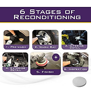 Auto Magic White Foam Cutting Pad for Pc-1 - High-Density Exterior Car Detailing Foam Pad (1-Count)