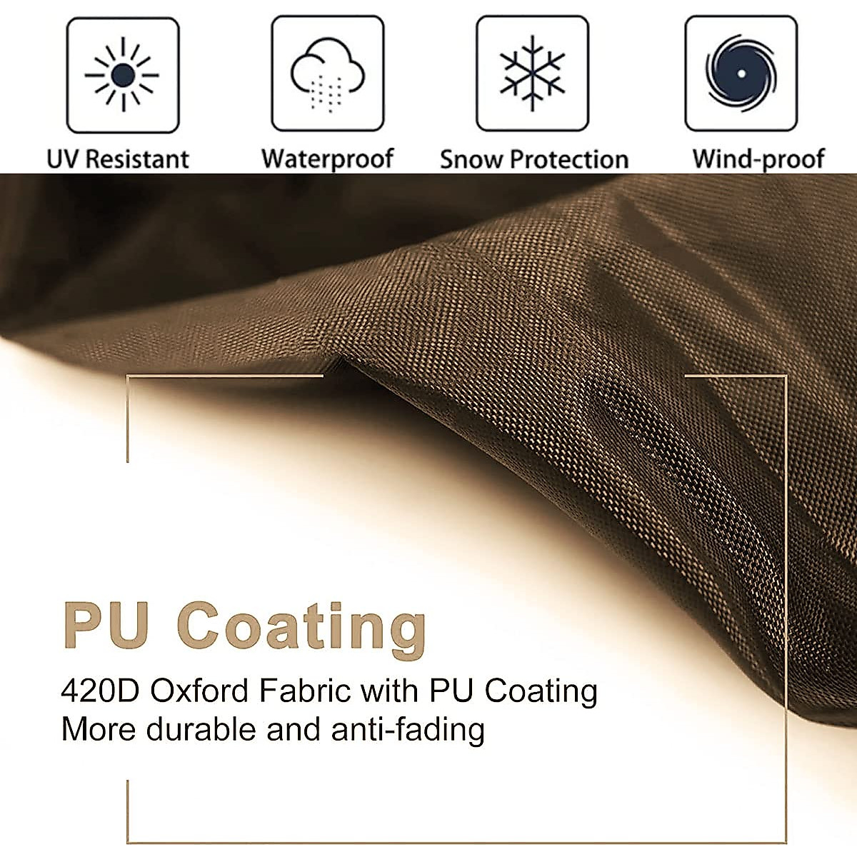 22Inch Grill Cover,Griddle Cover for Blackstone 22In Griddle -Brown 420D Oxford with Silver Liner Heavy Duty Waterproof Canvas Flat Top Gas Grill Cover