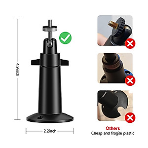 OLAIKE Housing and Metal Wall Mounting Bracket(3 Pack) for Blink Outdoor 3 (3th Gen) /XT/XT2,Weatherproof Protective Cover & 360° Adjustable Security Mount with Blink Sync Module Outlet Mount, Black