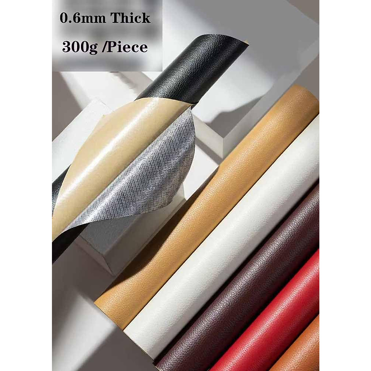 MAYNUO Dark Brown Odorless Leather Repair Patch, Leather Repair Tape, 19X50 Inch Self-Adhesive Couch Patch, Waterproof, Wear-Resistant, for Furniture, Drivers Seat, Sofas, Car Seats