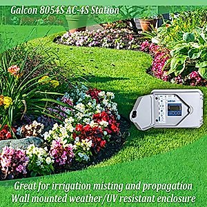 Galcon 8054S AC-4S Watering Timer Propagation & Irrigation Smart sprinkler Controller for Indoor & Outdoor with Daily / Cyclic Programming, Home or Gardens, Misting Seeds, Nurseries and Greenhouses