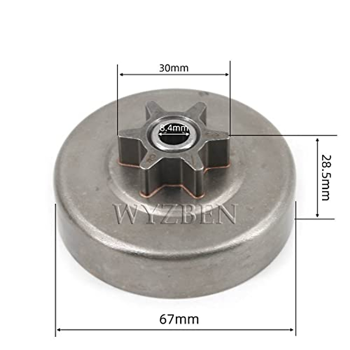 WYZBEN 3/8 Sprocket Clutch Drum Chain PP4216 PP4218 P3314 P3416 530057905