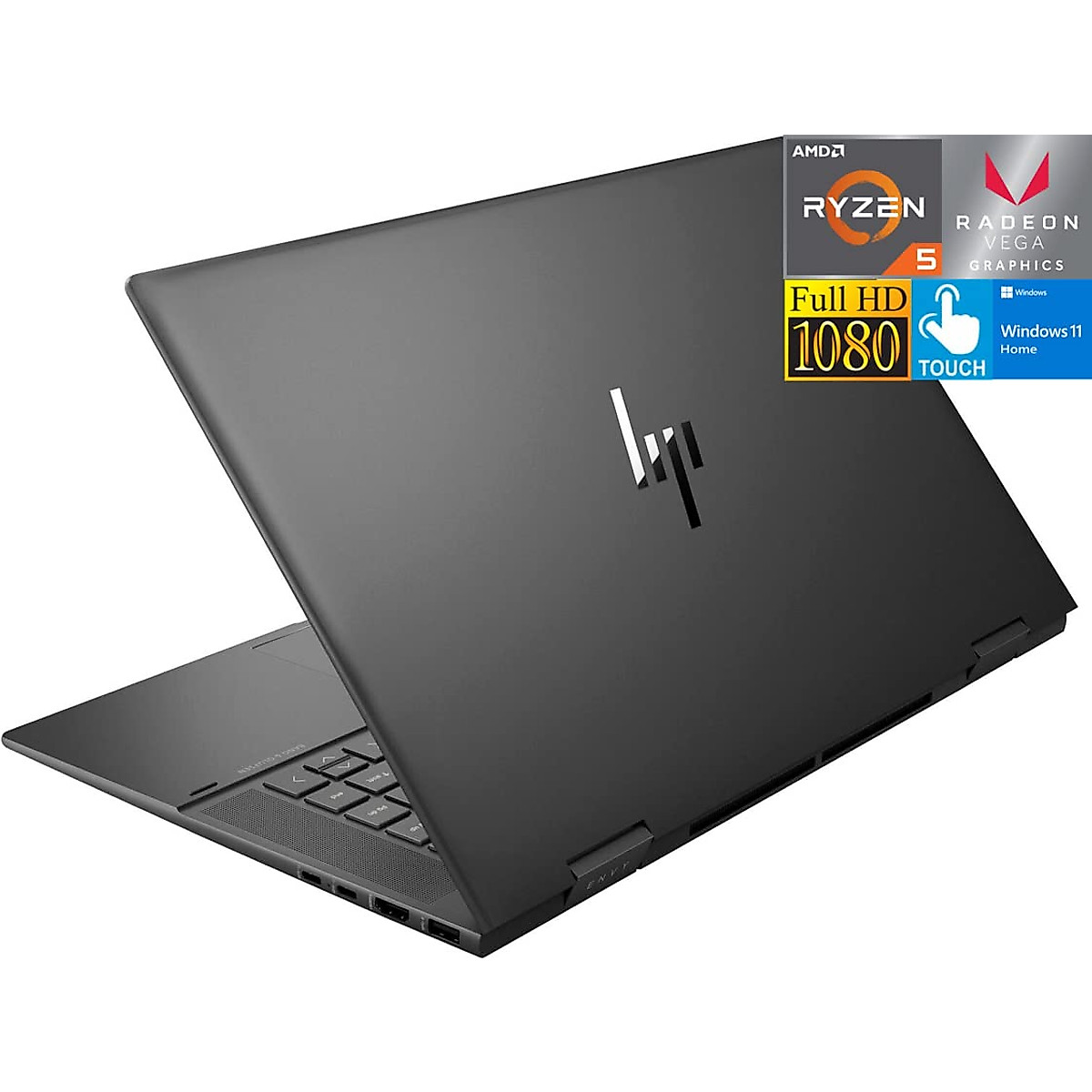HP 2022 Envy X360 15 2-in-1 Convertible Laptop, 15.6" FHD IPS Touchscreen, AMD Ryzen 5 5625U, 16GB DDR4 RAM, 512GB PCIe SSD, AMD Radeon Vega 7, Backlit KB, WiFi 6, Windows 11 Home, TiTac Card