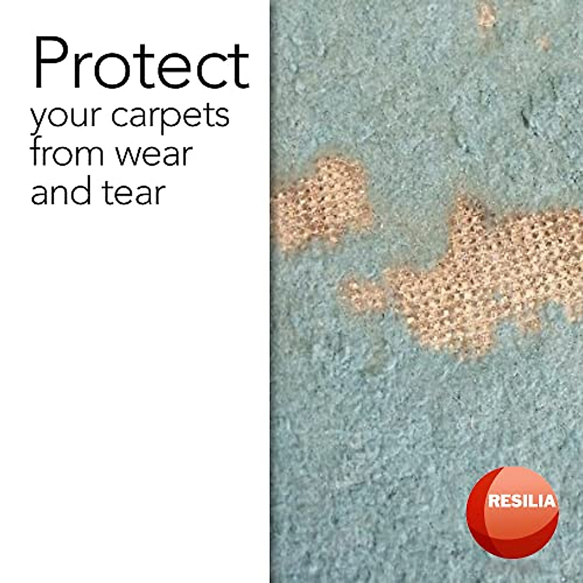 Resilia Office Desk Chair Mat - for Low Pile Carpet ( with Grippers ) Updated Black Swirl Spiral Pattern, 36 Inches x 48 Inches, Made in The USA