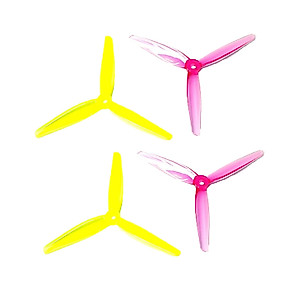 16pcs More Responsive Pitch Better Balance HQProp Ethix P3.5 Rad Berry Freestyle FPV Props Poly Carbonate 5.1 Inch RC Racing Drone Quad Tri-Blade Smooth Durable Propellers 5mm Shaft Hole