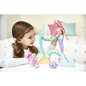 Barbie Dreamtopia Mermaid Nursery Playset with Barbie Mermaid Doll, Toddler and Baby Mermaid Dolls, Slide and Accessories, Gift for 3 to 7 Year Olds