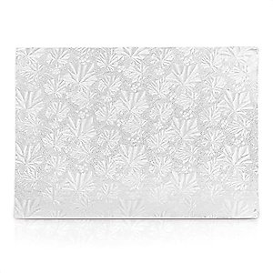 Rectangular White Cake Boards Rectangle - Cake Drums Super Heavy Elements Foil Board Cake Holder Reusable Cake Board Set - 13.8x9.9 Rectangle Cake Carrier White Carton Board Sheets Cake Supplies Base