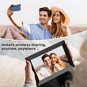 FANGOR 10.1 Inch WiFi Digital Picture Frame 1280x800 HD IPS Touch Screen, Electronic Smart Photo Frame with 32GB Storage, Auto-Rotate, Instantly Share Photos/Videos via Uhale App from Anywhere