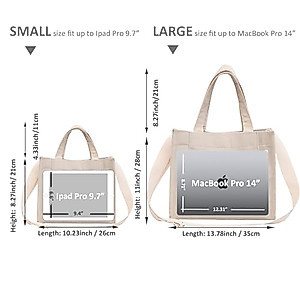 UERRUAM Tote Bag Women Aesthetic Corduroy Bags Small Cross Body Bag Purse for Women Mini Handbags Everyday Bag Hobo Bag