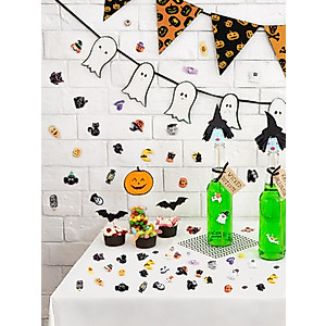 100 PCS Halloween Kawaii Flatback Decorations EBANKU 34 Styles Resin Slime Embellishments Scrapbooking Supplies Bat Skeleton Ghost Pumpkin Charms for DIY Crafts Jewelry Making