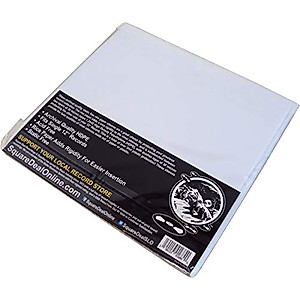 (100) 12" Record Inner Sleeves - 3-Layers of Archival Quality, Anti-Static HDPE with Rice Paper Enclosed Insert for Extra Rigidity #12IM