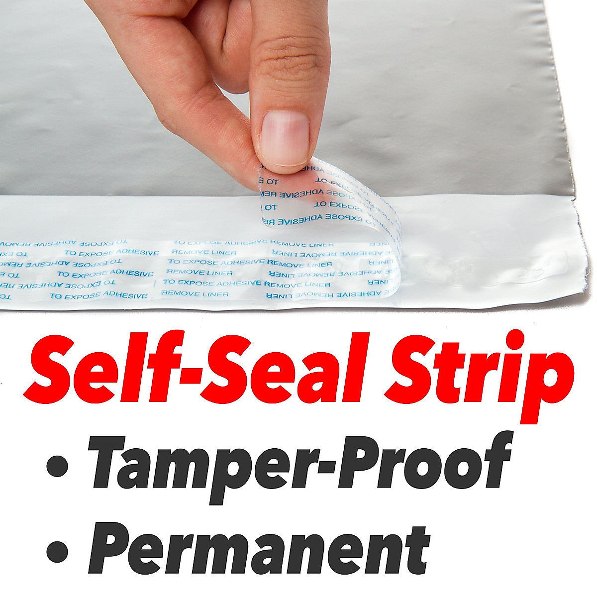 22x28 Jumbo Self-Seal Poly Mailer Bags 2.5 Mil Silver (100 Pack)