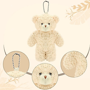 12 Pack Brown Mini Teddy Bears , 4.7 inch Tiny Soft Stuffed Teddy Bear, Small Plush Bears Bulk for Birthday Party Decor Valentine's Day Gift Graduation Party Favors Bag DIY Keychain Crafts