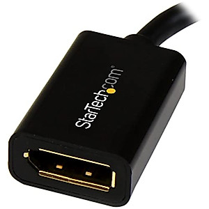 StarTech.com Mini DisplayPort to DisplayPort Adapter - 4K x 2K UHD Video - Mini DP to DP Converter - Mini DisplayPort to DisplayPort 1.2 Adapter - mDP PC/Computer to DP Monitor/Display (MDP2DPMF6IN)