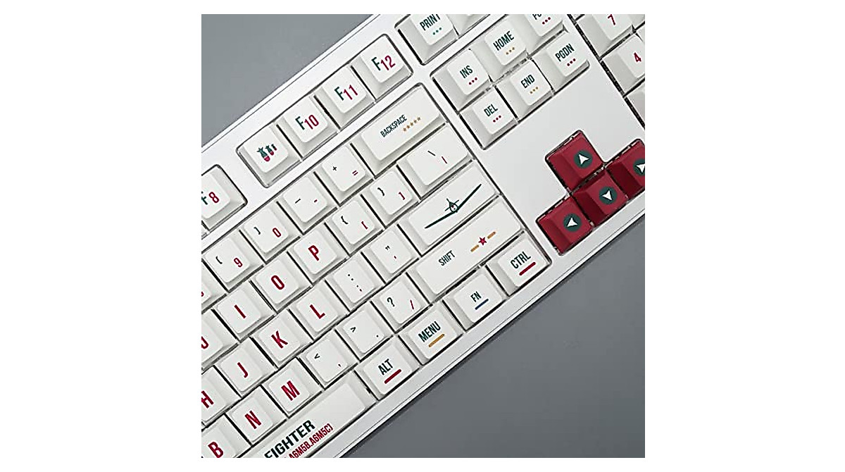 IOAOI Aircraft Keycaps, PBT Keycaps 128 Key Custom Keycap Set with Key ...