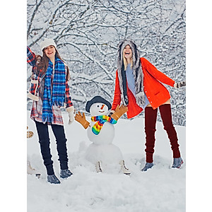 Giegxin 6 Pairs Winter Knee Leg Warmers Women Thick Extra Long Knitted Thigh High Sock Warmers Girls(Black White Dark Grey Light Grey Blue Red)