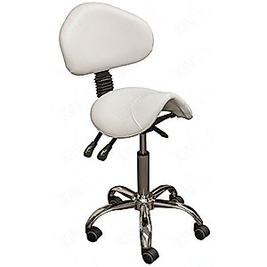 SkinAct® Esthetician Saddle Stool (White)