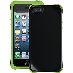 Ballistic AP1085-A005 Aspira Series Case for iPhone 5 - 1 Pack - Retail Packaging - Black/Lime Green