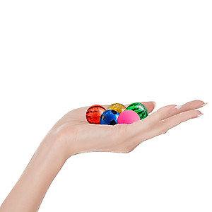 OBTANIM 100 Pieces Colorful Bouncy Balls Bulk Mixed Pattern High Bouncing Balls for Kids Party Favors, Prizes, Birthdays Gift (27 mm)