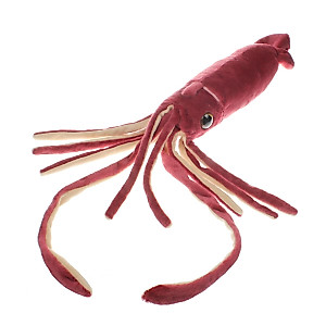 Nohito Large Giant Red Squid Stuffed Animal Plush Pillow Toy Realistic King Colossal Squid Octopus Cuttlefish Plushie Doll (Red, M)