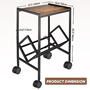 DACK Record Player Stand with Storage Up to 80 Albums,Turntable Stand with Matte Black Metal Legs, Record Player Table for Living Room Bedroom Office