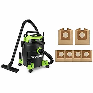 WORKPRO 5 Gallon Wet/Dry Shop Vacuum with Accessories & 5G Dust Collection Bag