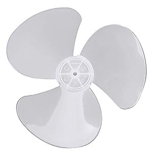 dPois Plastic 3 Leaves Fan Blade Replacement for Standing Pedestal Fan Table Fanner General Accessories White 12 Inch