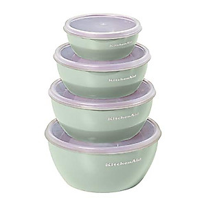 KitchenAid Prep Bowls with Lids, Set of 4, Pistachio,32 oz