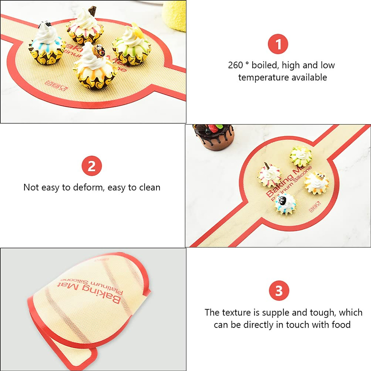 Silicone Baking Mat for Oven Bread Baking:Long Handles Sling Baking Mat Gentler Safer & Easier to Transfer for Dough, Bread Baking Supplies
