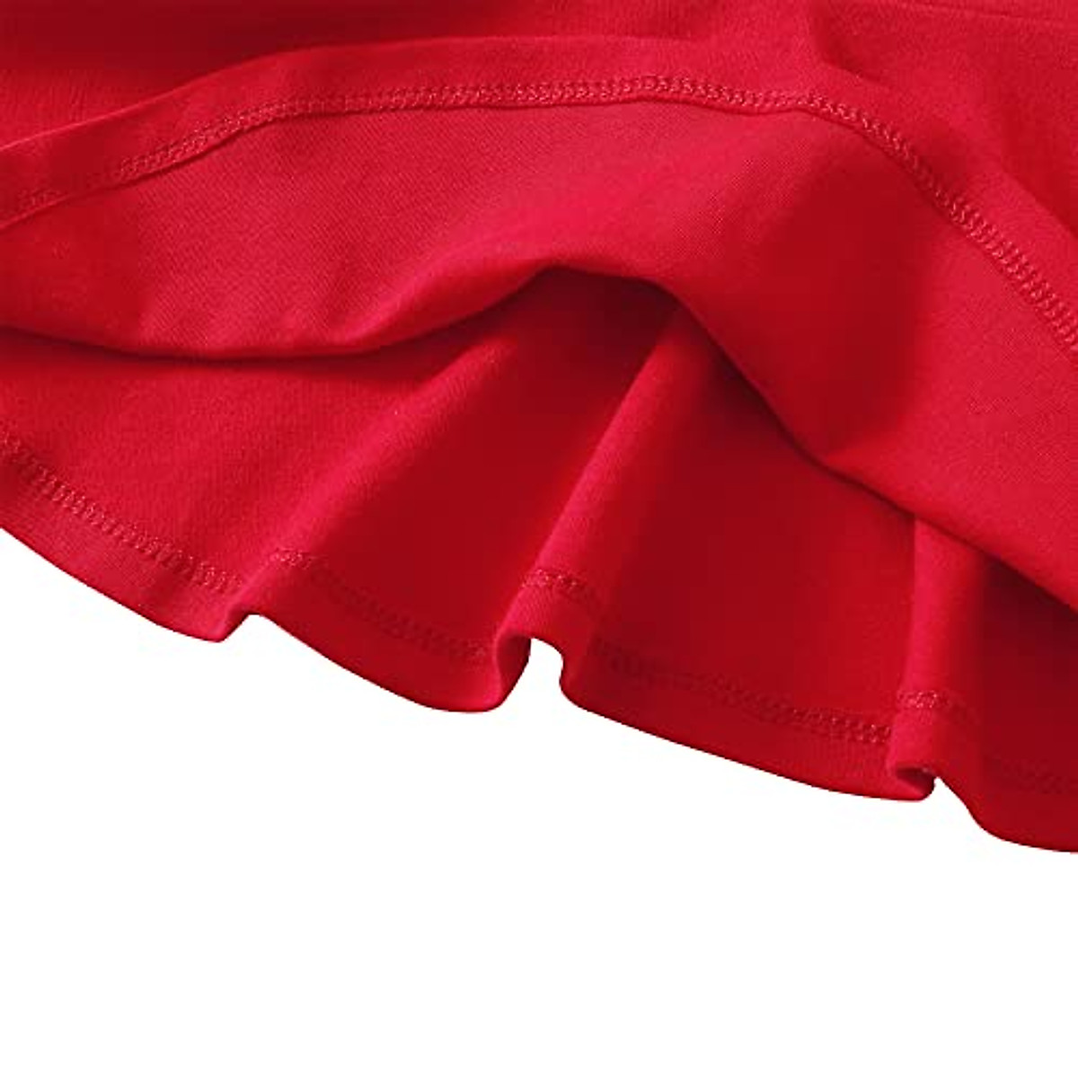 SOBOWO Toddler Red Dress Christmas Baby Infant Cotton Long Sleeve Princess Tutu Dresses 9 Months-3T(2-3T, Red Long Sleeve)