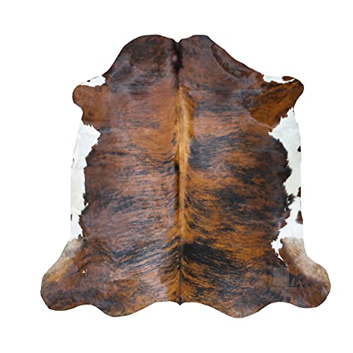 bonanza leathers Genuine Cowhide Rug Tricolor Brindle Size S/L/XL 5X6/6X7/7X8 FT (7X8)