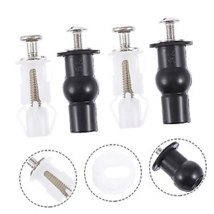 Uonlytech 4pcs toilet connector toilet parts toilet seats toilet accessories an fittings toilet bowl toilet anchor bolts Toilet Seat Replacement Bolt Replacement Toilet Seat Hinge Bolts feet