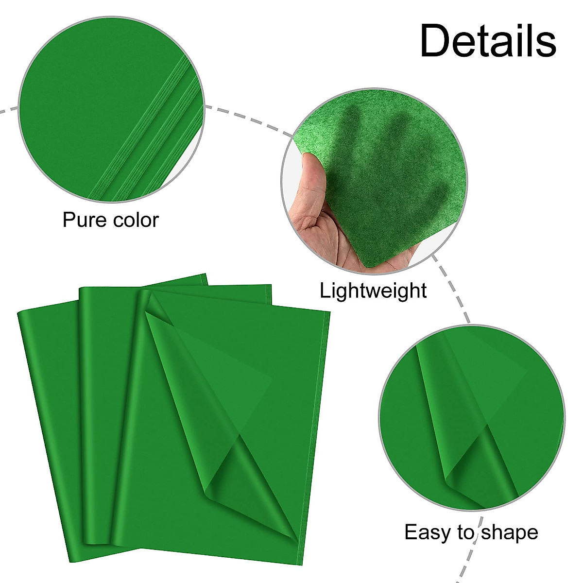 NEBURORA 60 Sheets Green Tissue Paper Bundles 120 Sheets Brown Tissue Paper for Gift Wrap Art Crafts DIY Birthday Father's Day Thanksgiving Christmas Halloween Wedding Decor