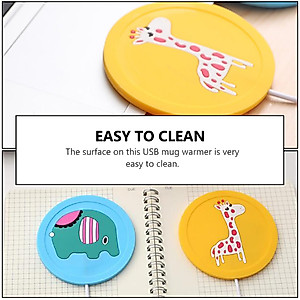 SOLUSTRE 3pcs Heating Coaster Coffee Coasters Heated Mug for Coffee Coffee Warmers Silicone Heating Coaster Mug Warmer Coaster Heater Coaster Mat Office Cup Warmer USB Heating Coaster Gift