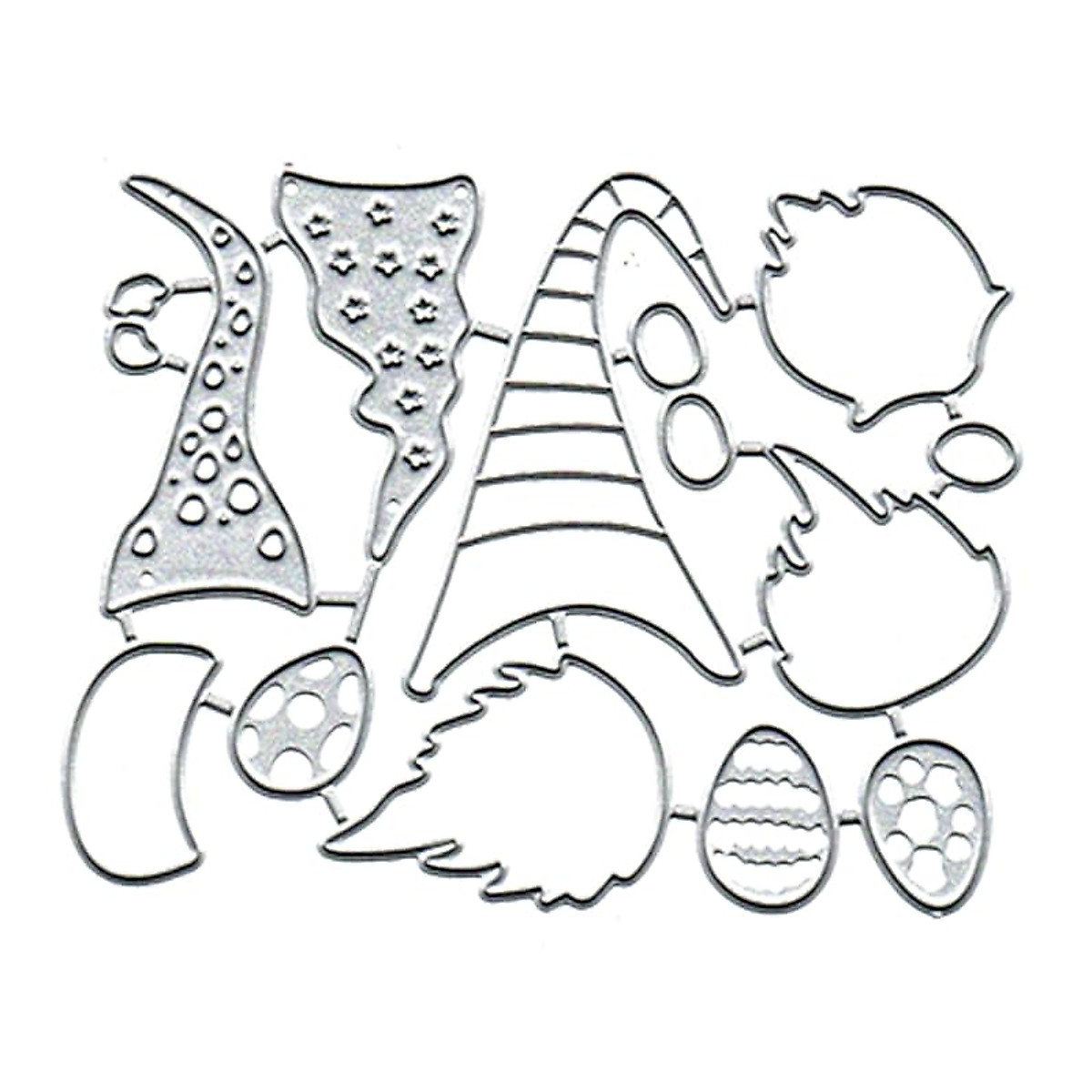 3pcs/Set Christmas Gnomes Dies Metal Die Cuts, Christmas Gnomes Metal Cutting Dies Cut Stencils for DIY Scrapbooking Cards Photo Album Decorative Embossing Paper Dies for Scrapbooking Card Making