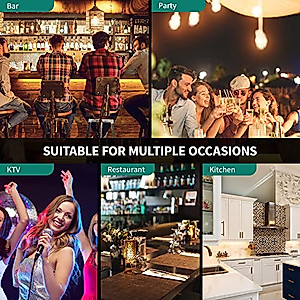 YITAHOME LED Lighted Liquor Bottle Display Shelf Supports USB & Power Bank, 2-Step 48-inch Bar Liquor Alcohol Shelf for Home Counter Party, Acrylic Mounted Whiskey Rack Stand with Remote & App Control