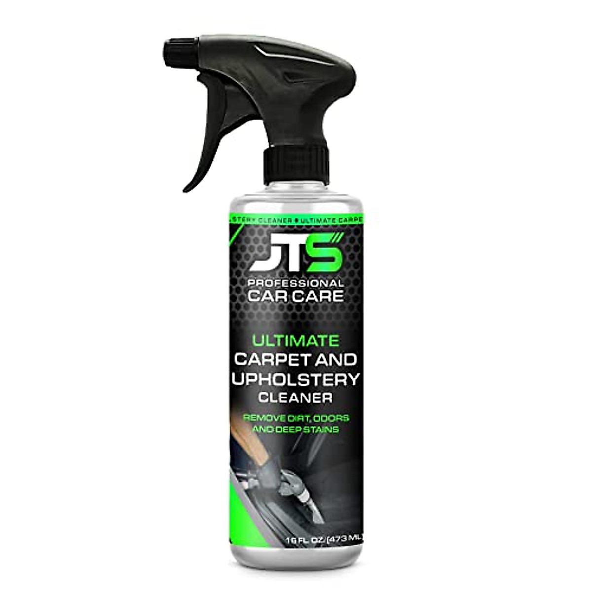 Carpet & Upholstery Cleaner - Powerful Car Carpet Cleaner For Auto Detailing | Cloth, Upholstery & Fabric Car Interior Cleaner Solution | Stain Remover Shampoo For Car Seat, Floor Mats & More (16 Fl Oz)