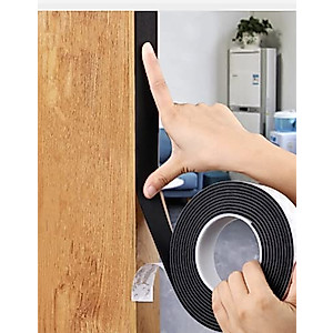 Door Weatherstrip Strong Adhesive Door Bottom Seal Black Rubber Strip 16.4 Feet Length Weather Stripping Door Bottom Seal Strip Door Winddow Sweep Weather Stripping Door Draft Stopper