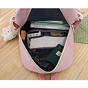 5Pcs Accessories Backpack with Pin & Set Cute Backpack Kawaii Backpack School Bags for Teen Girl