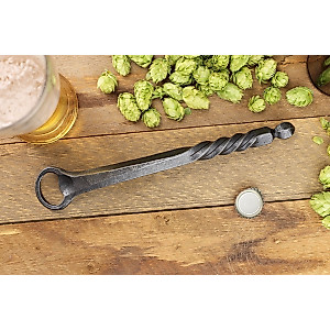 Bottle Opener - Black Dog Ironworks | Beer Opener, Hand Forged Iron Git for Men | Cool Gift for Him, Groomsmen, or Fathers Day | Legendary