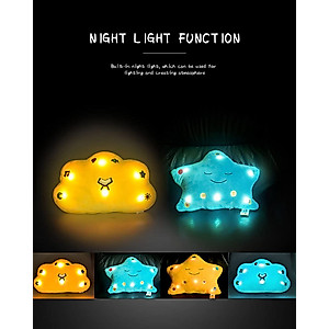 ROYAL WIND Doll My Dua Pillow Ramadan Gift for Kids Dua and Surah Quran Sound Colorful Cloud and Star Pillow with LED Light