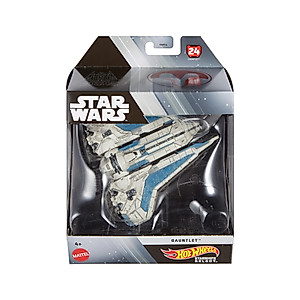 Hot Wheels Star Wars Starships Select Gauntlet, 1:50 Scale Premium Die-Cast Vehicle (HTJ78)