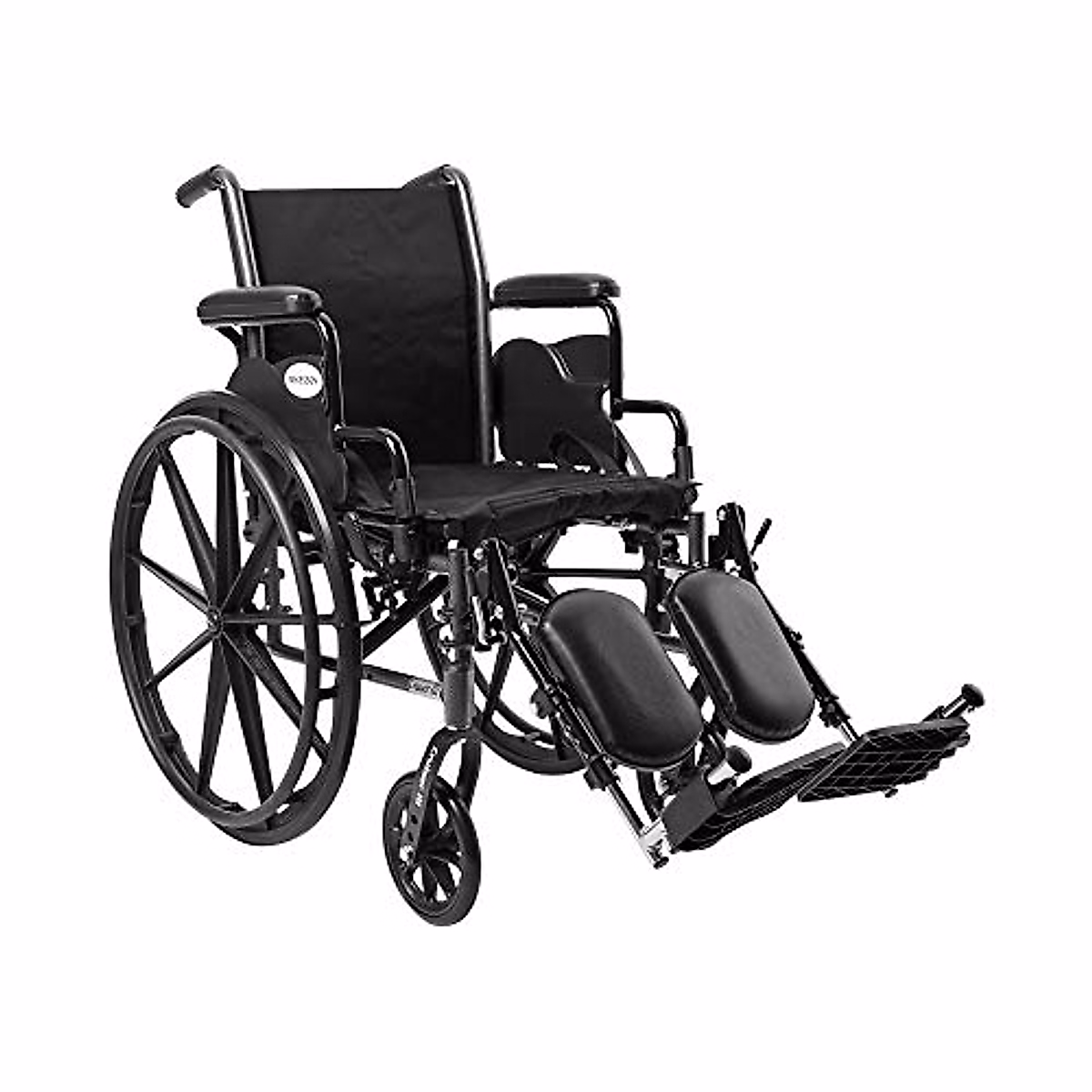 McKesson Wheelchair, Swing Away Foot Leg Rest, Elevating Leg Rest, Desk Length Arms Flip Back, 16 in Seat, 300 lbs Weight Capacity, 1 Count