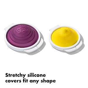 OXO Good Grips Cut & Keep Reusable Silicone Produce Saver Set - Onion and Lemon