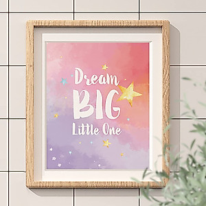 Elephant Inspirational Decor, Baby Girl Nursery Wall Art Prints, Elephant Nursery Wall Decor, Elephants Wall Art Decorations for Kids Nursery, Girl's Room (8"x10") Set of 6 Unframed